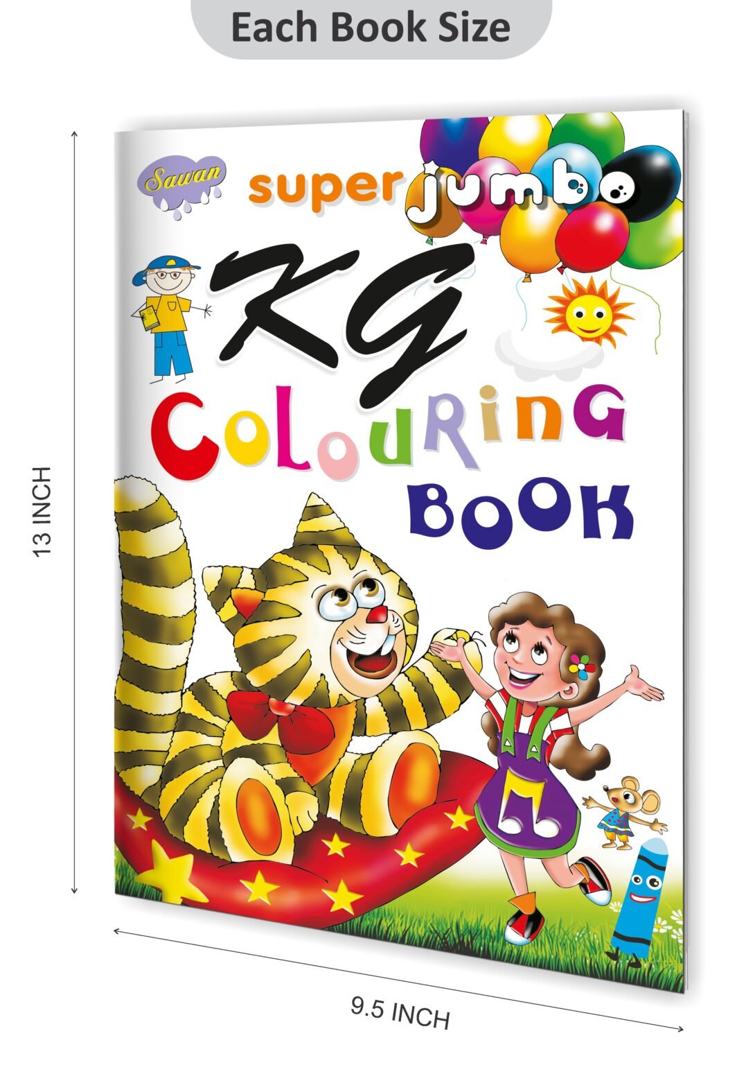 Super Jumbo KG Colouring Book | Super Jumbo Colouring Book - Sawan Books