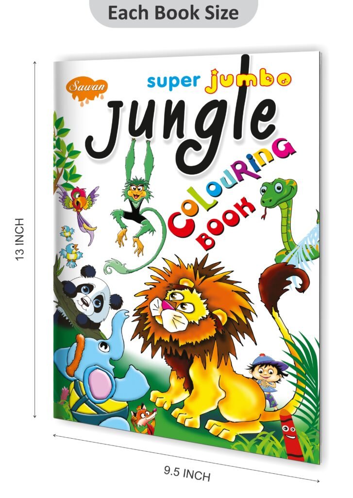 Super Jumbo Jungle Colouring Book | Super Jumbo Colouring Book - Sawan ...
