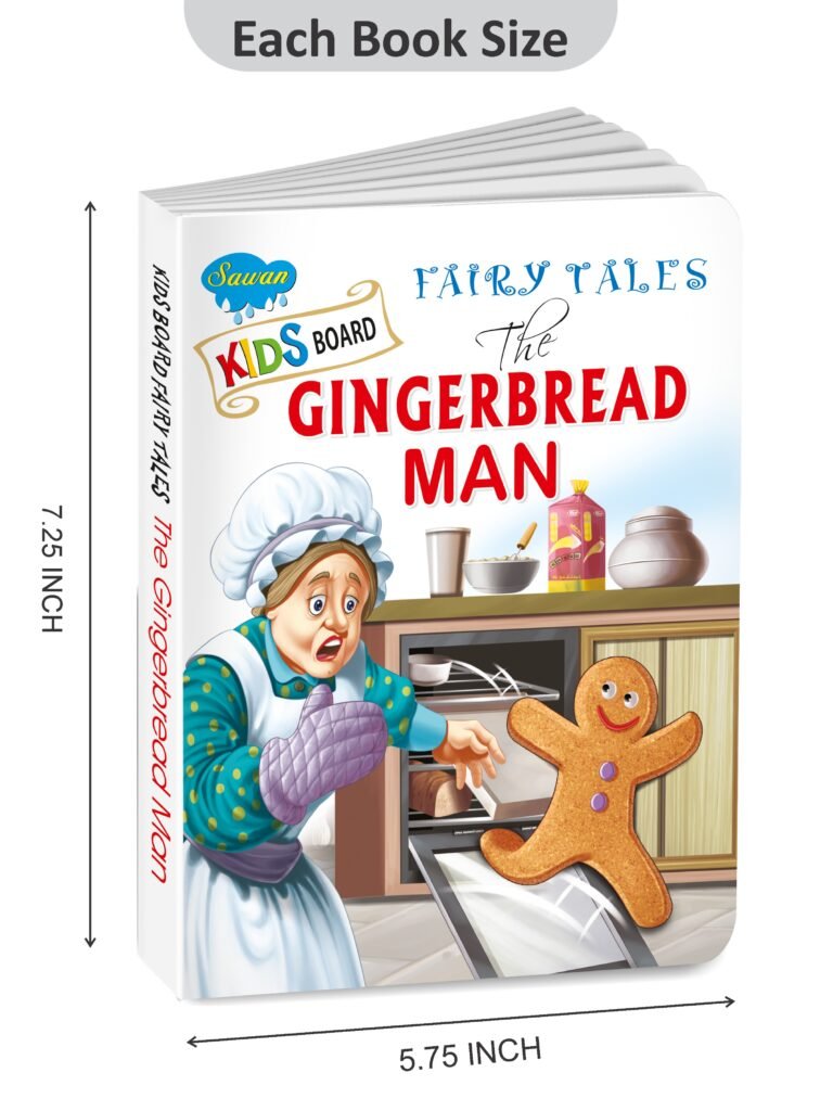 The Gingerbread Man | Kids Board Fairy Tales | Book for Kids - Sawan Books