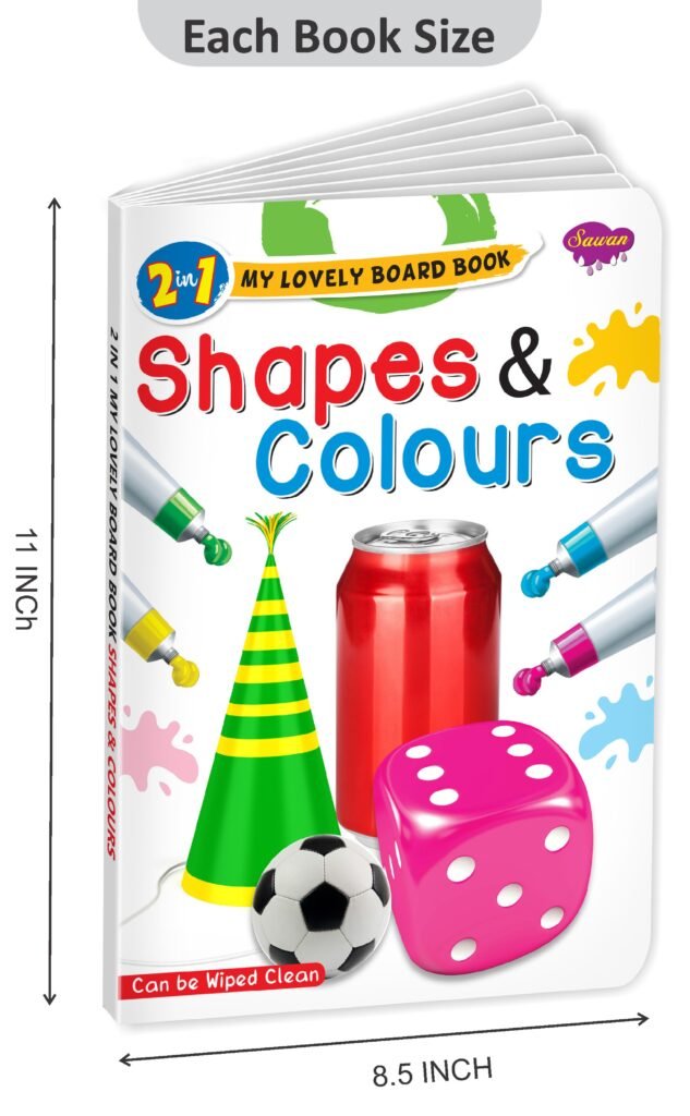 Shapes and Colors | 2 in 1 Lovely Board Book - Sawan Books
