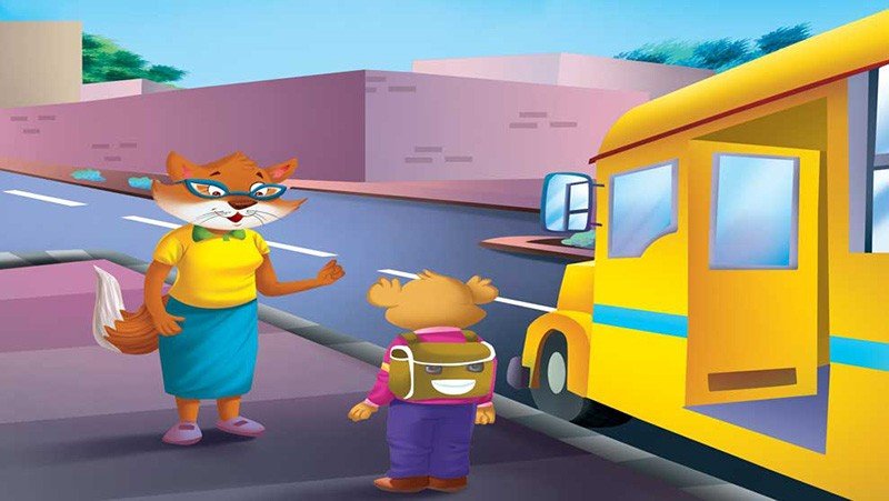 Benny in the School Bus | Benny Learns Social Skills - Sawan Books