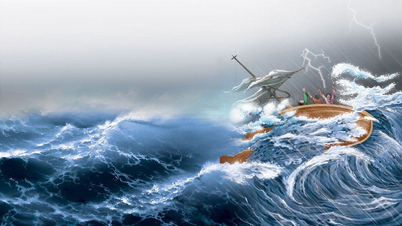 JESUS CALMS A STORM | BIBLE STORIES NEW TESTAMENT - Sawan Books