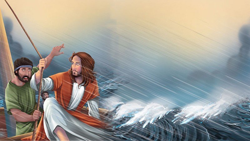 JESUS CALMS A STORM | BIBLE STORIES NEW TESTAMENT - Sawan Books