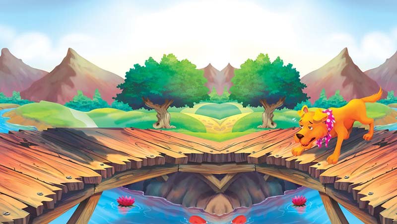 The Dog and His Reflection | world Famous Aesop's Fables - Sawan Books