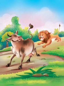 The Cows and the Lion - Sawan Books