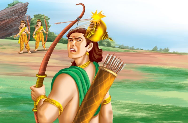 Lakshmana Battles with Luv-Kush - Sawan Books