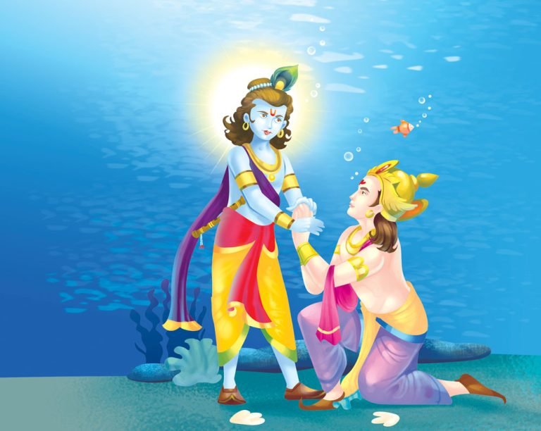 Lord Krishna Rescues Nanda - Sawan Books