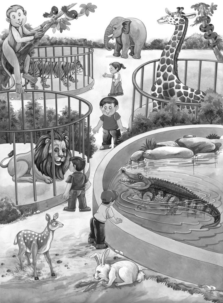 A DAY AT THE ZOO - Sawan Books