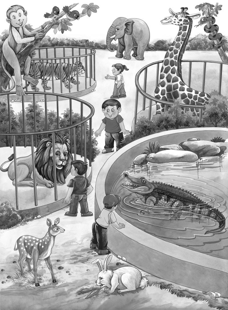 A DAY AT THE ZOO - Sawan Books