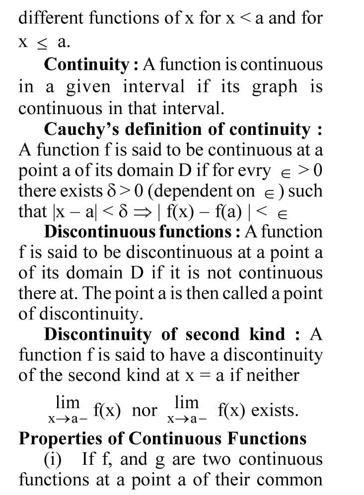 45. Functions, Limits and Continuity - Sawan Books