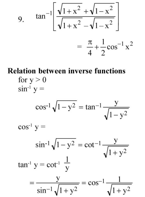 59. Inverse Trigonometric Functions - Sawan Books